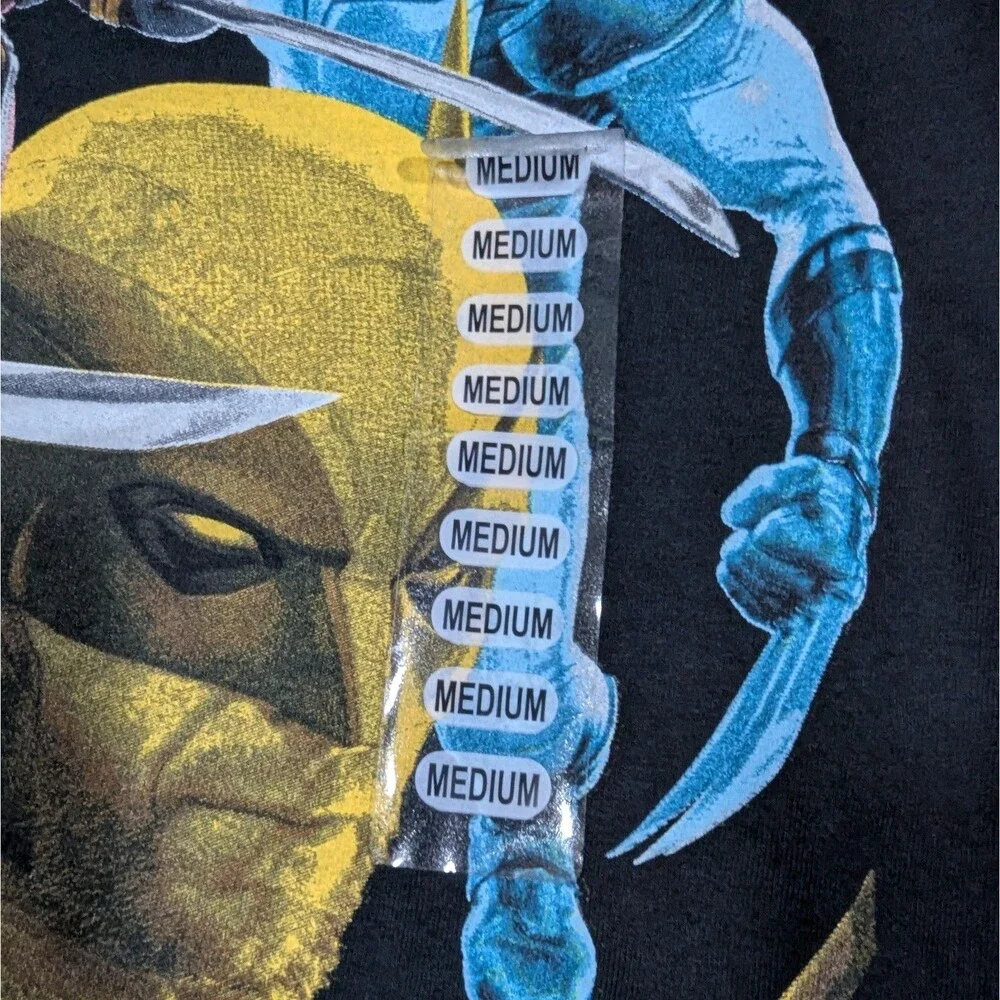 Marvel | Shirts | Deadpool Wolverine Movie Tshirt Black 224 Mens Med ...